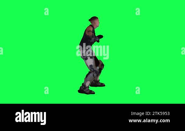 Animated military soldier singing and playing guitar from left angle on ...