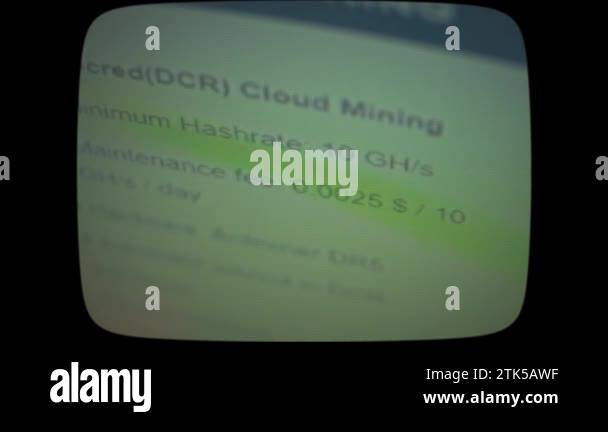 Cryptocurrency mining on a computer screen. The algorithm of the ...