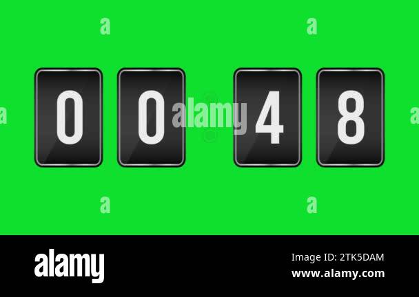 1 minute timer countdown animation 60 second to 0 second. Modern flat ...