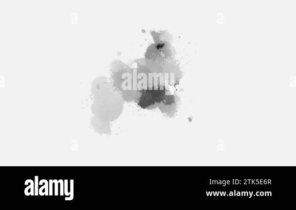 Ink splatters transition animation. Ink brush stroke transition. Ink ...