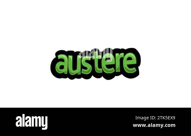 White screen animation video written austere Stock Video Footage - Alamy