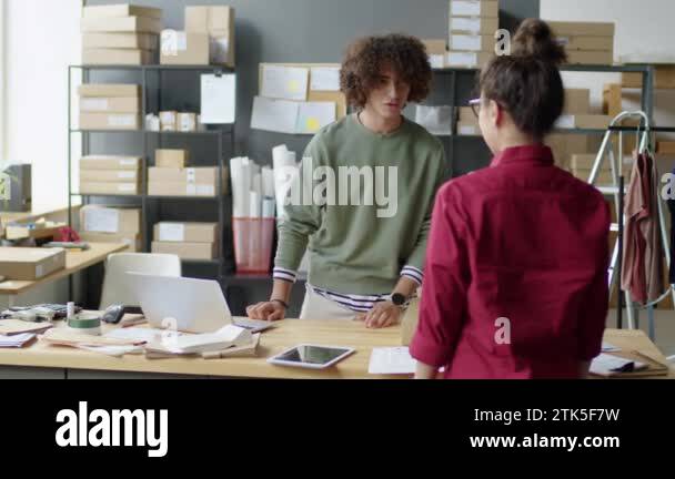 Woman receiving parcel delivery Stock Videos & Footage - HD and 4K ...