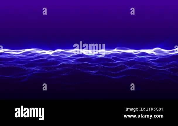 Dynamic wave of glowing particles. Abstract digital background. Data ...