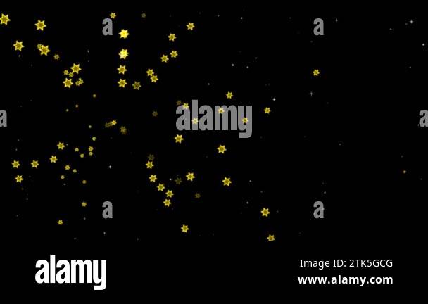 Yellow particle element of heaxgon star burst effect white star ...