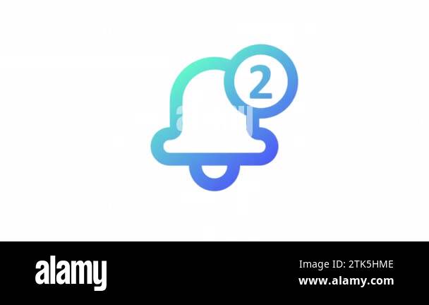 Animated chat gradient ui icon. Two messages. Unread mail. Seamless loop HD video with alpha ...