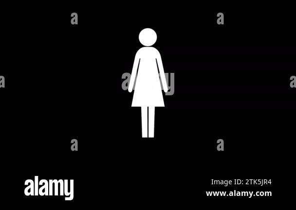 Body Figure Size Icon. Stick Figures..animation with optional luma ...