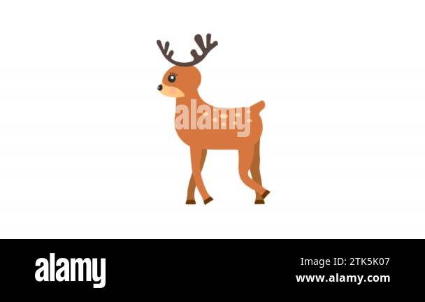 Cartoon deer walking animation with optional luma matte. Alpha Luma ...