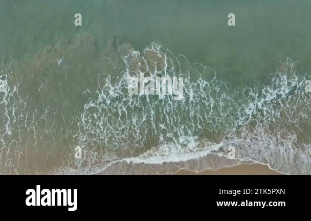 Texture of sea waves water surface, Dynamic shot Aerial view of ...