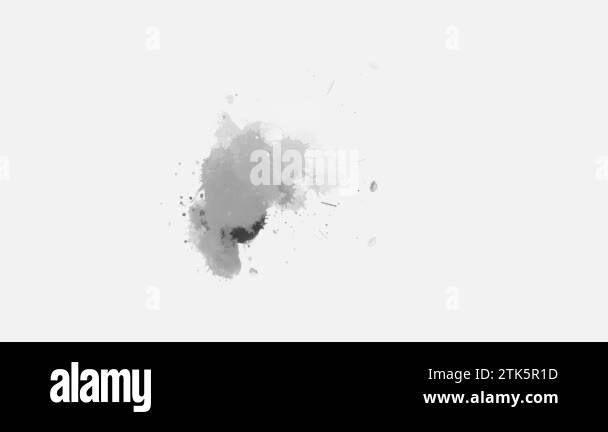 Ink splatters transition animation. Ink brush stroke transition. Ink ...