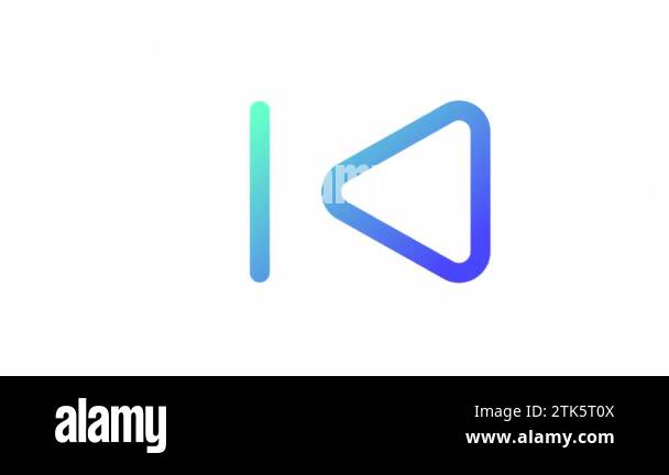 Animated skip gradient ui icon. Multimedia player control. Seamless ...