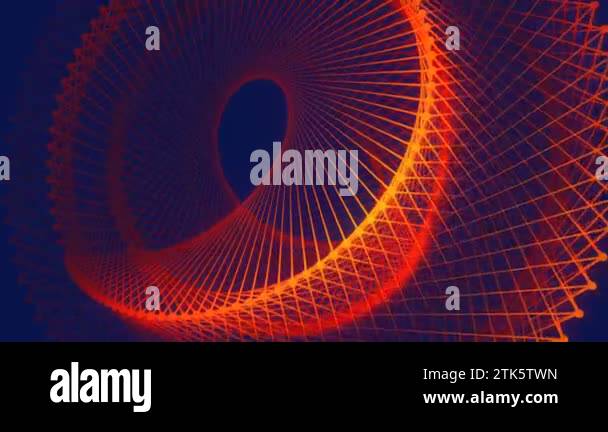 Intricate digital seamless loop animation of an elegant wire structure ...