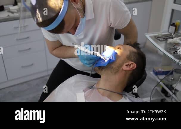 Tooth pain and dentistry concept. real treatment. reportage. the ...