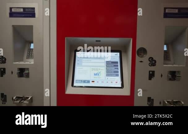 November 20, 2022. Munich. Germany. Train ticket vending machine of the ...