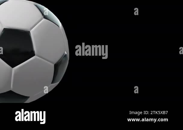 Football - Soccer Ball Background With Alpha Channel 4K Stock Video ...