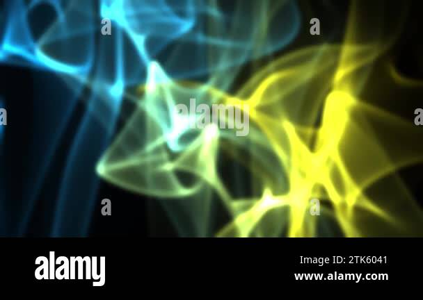 Green and yellow tint smoke effect background animation. 2D computer ...