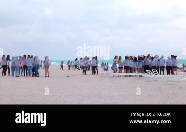 Group of students at the beach Stock Videos & Footage - HD and 4K Video ...