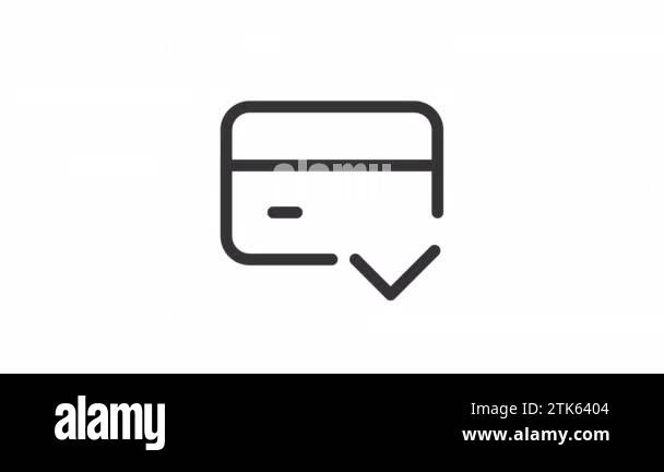 Animated verification line ui icon. Banking account access. Seamless loop HD video with alpha ...