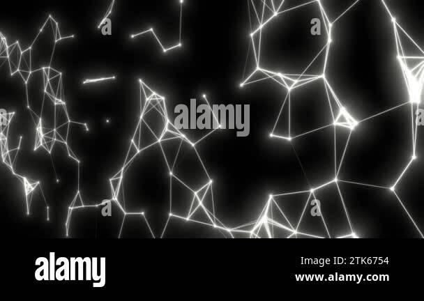 Seamless Loop Abstract Neon Background Dynamic Wave With Many Dots Web Monchrome Grayscale