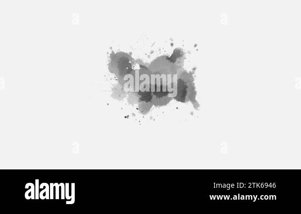 ink transition splatter blot spreading effect animation. Ink brush ...