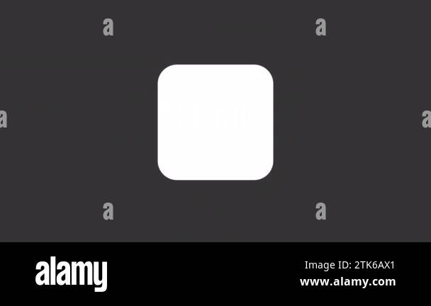 Animated stop white line ui icon. Multimedia player control. Seamless loop HD video with alpha ...