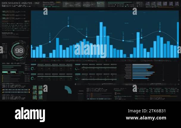Business stock market, trading, info graphic with animated graphs ...