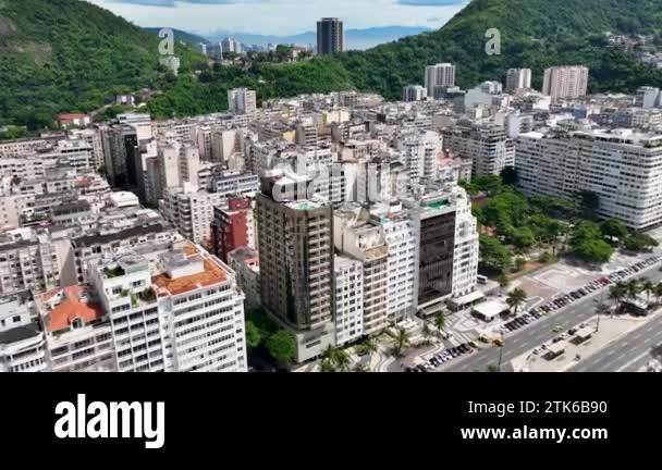 Coast Buildings At Copacabana Beach In Rio De Janeiro Brazil. Travel ...
