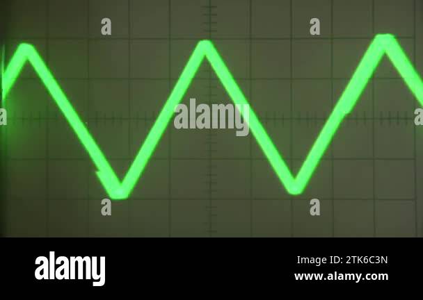 Alien Signal on the Monitor. Loop. An old analog oscilloscope screen ...