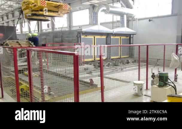 The operator lifting device panoramic timelapse, lift loads using ...