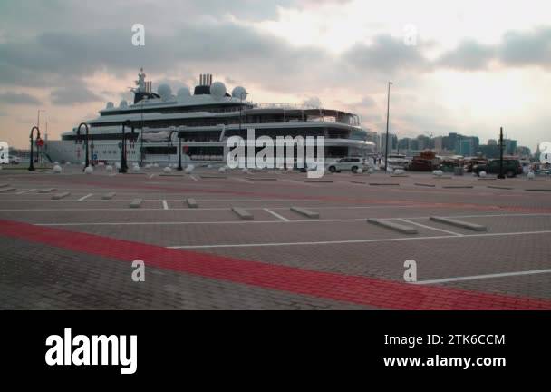 Old Doha port (Mina District) IN Doha, Qatar afternoon shot showing ...