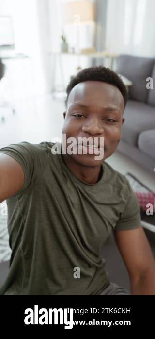 Video call, personal trainer or fitness influencer live streaming ...