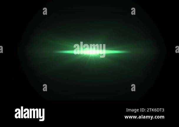 Realistic green light lens flare on black background Stock Video ...