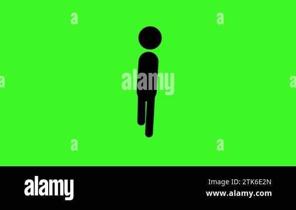 Icon Man walking animation. 2D Figure Cartoon Animations. green ...