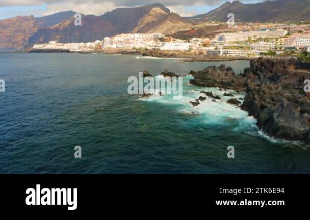 Tenerife, Canary Island, Puerto de Santiago, Charco del Diablo or ...