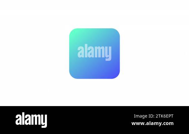 Animated full stop gradient ui icon. Multimedia player control ...