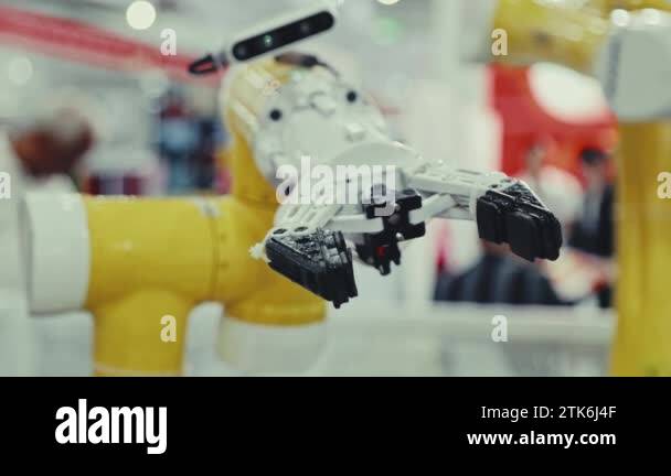 Robotic Hand in Work. New High Tech Robot Arm. Industrial Robotic ...