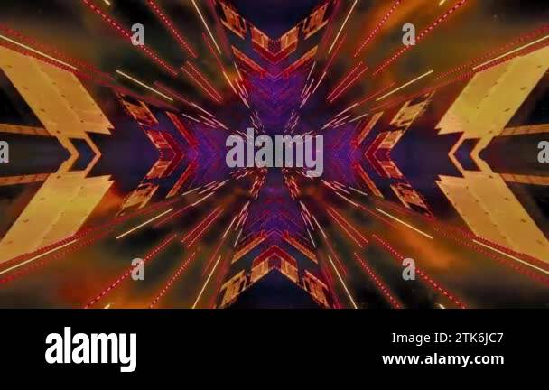 Abstract science fiction energy tunnel in space seamless loop. Wormhole ...