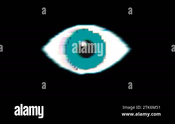 Eye pixel animation with optional luma matte. Alpha Luma Matte included ...
