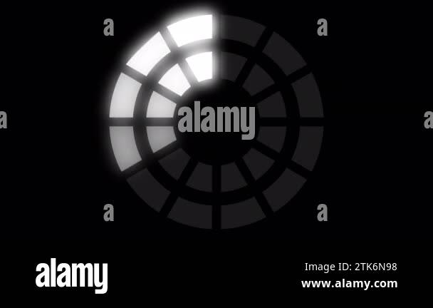 Loading Circle Video with Glow. Loading Animation on Transparent ...