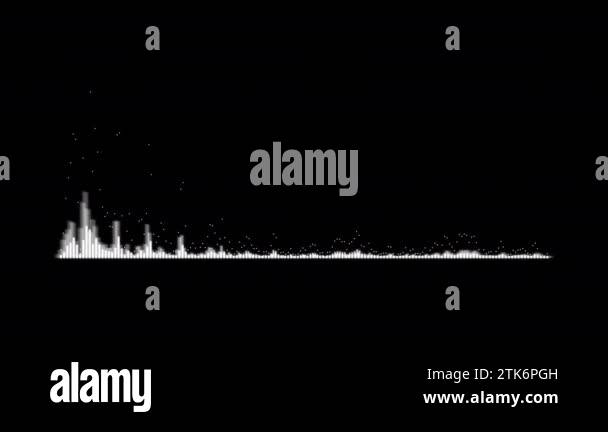 digital audio spectrum with particle effect, for music party, 4k ...