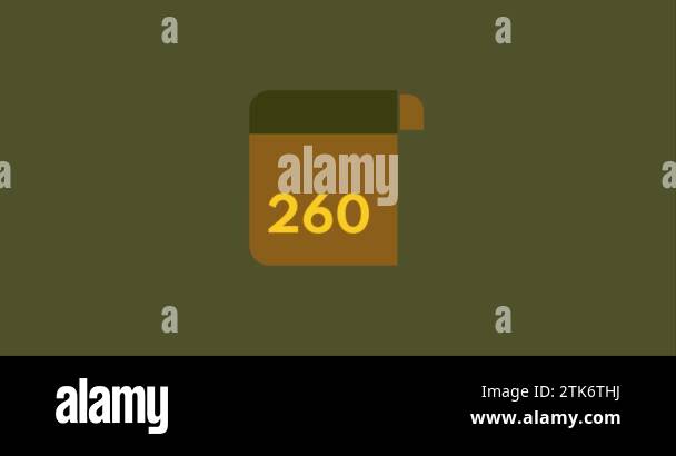 260 days to go calendar icon, 260 days countdown modern animation ...