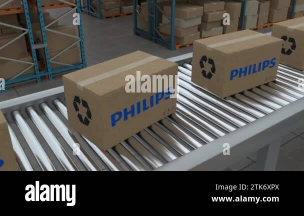 Istanbul,Turkey - 01.01.2023:Cardboard boxes with Philips Logo on ...