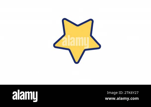 Animated star color icon. Rating and award. Space body. Cosmos. Glowing ...