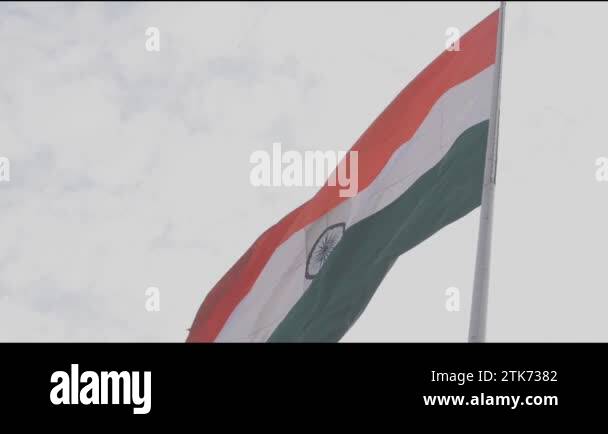Time-lapse of India flag flying high at Connaught Place with pride in ...