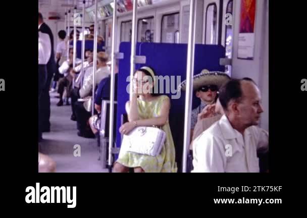Montreal, Canada march 1967: elevated train scene in 70s Stock Video ...