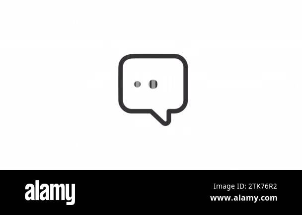Animated leave comment linear icon. Provide feedback. Expressing ...