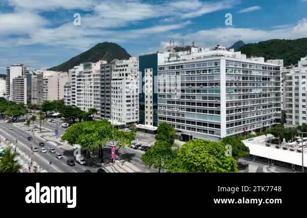Coastal Buildings At Copacabana Beach In Rio De Janeiro Brazil. Travel ...