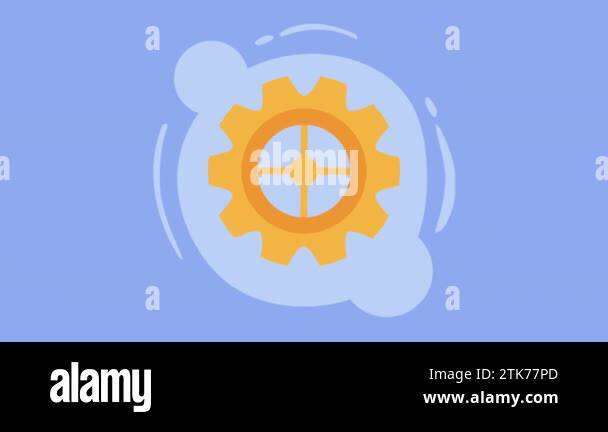 gear cog setting machine animation Stock Video Footage - Alamy
