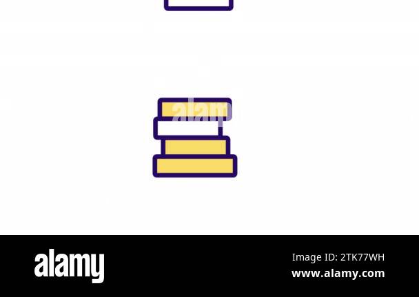 Animated dollar coins stack color icon. Income money. Profit from ...