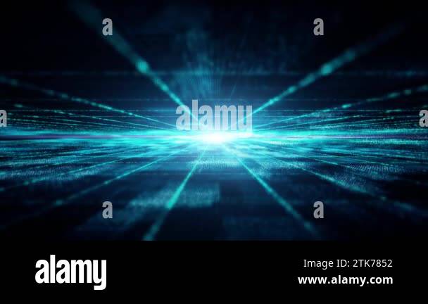 Immersive cyber space with captivating motion abstract matrix particles ...