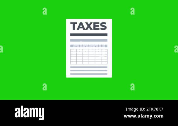 tax form animation.chroma key.motion animation Stock Video Footage - Alamy